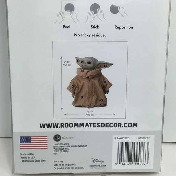 Disney | Other | Star Wars Mandalorian Grogu Child Baby Yoda 25 Pc Wall ...
